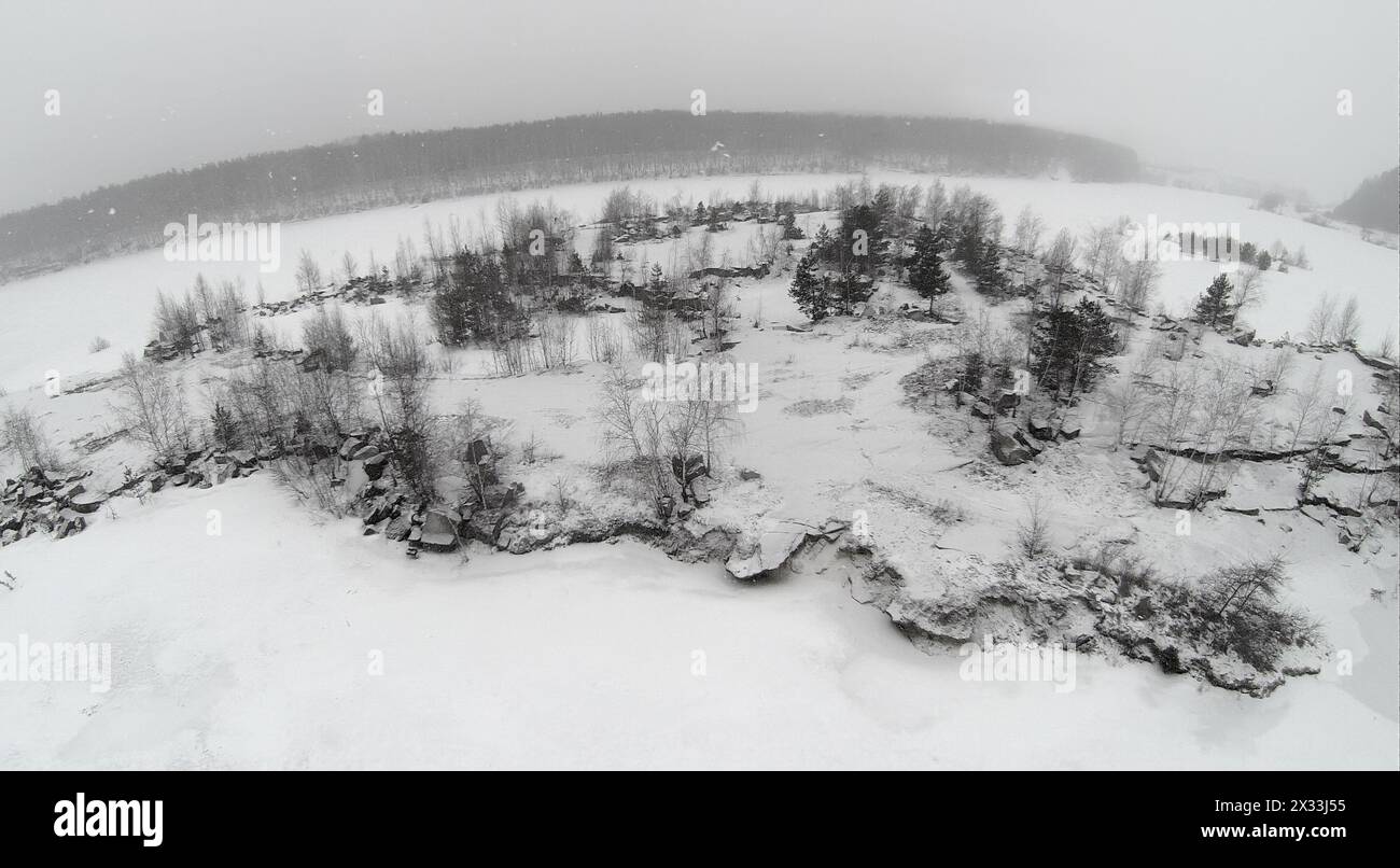 Landscape of the winter bald trees in countryside Stock Photo - Alamy