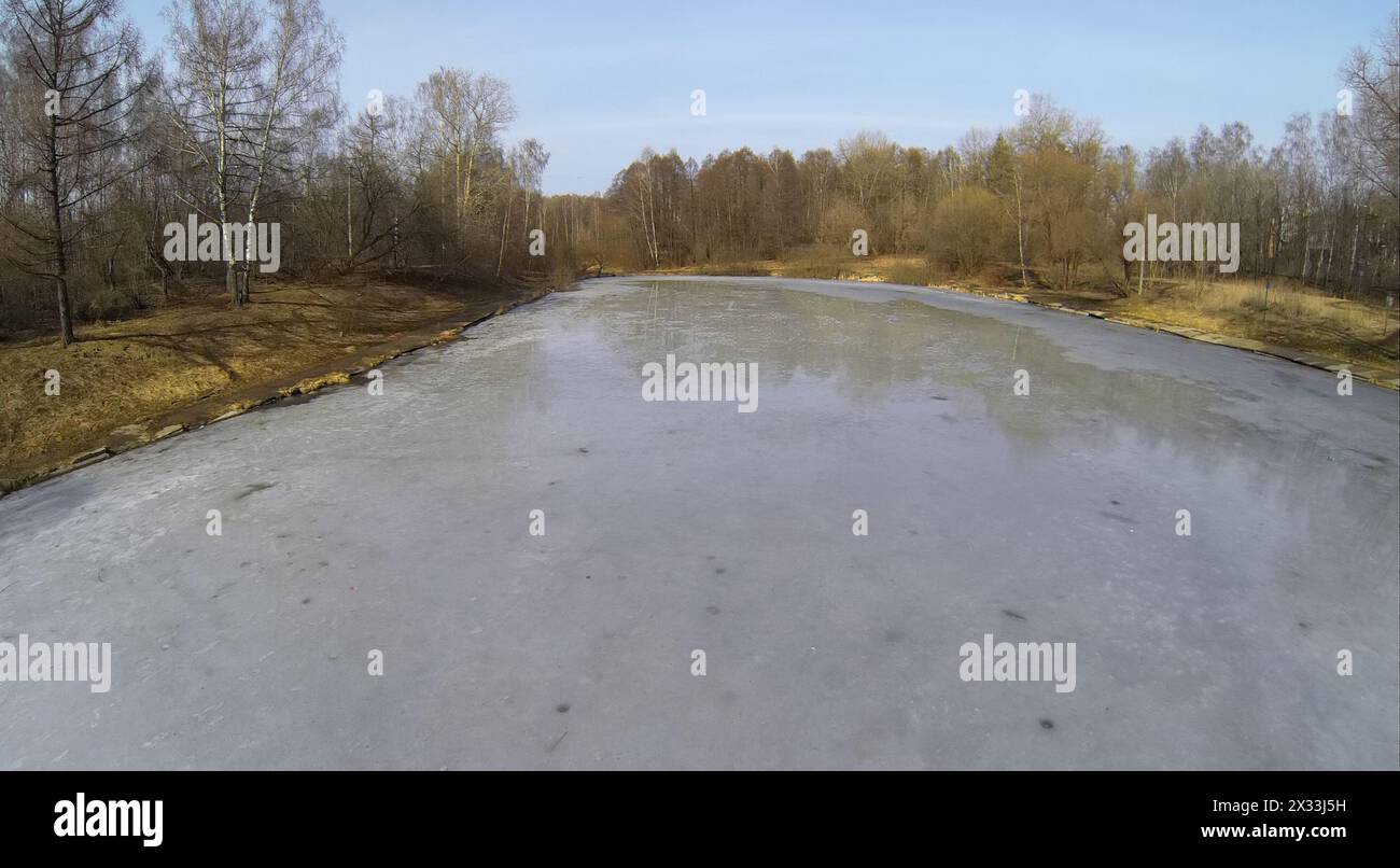 Spring flood aerial view forest hi-res stock photography and images - Alamy