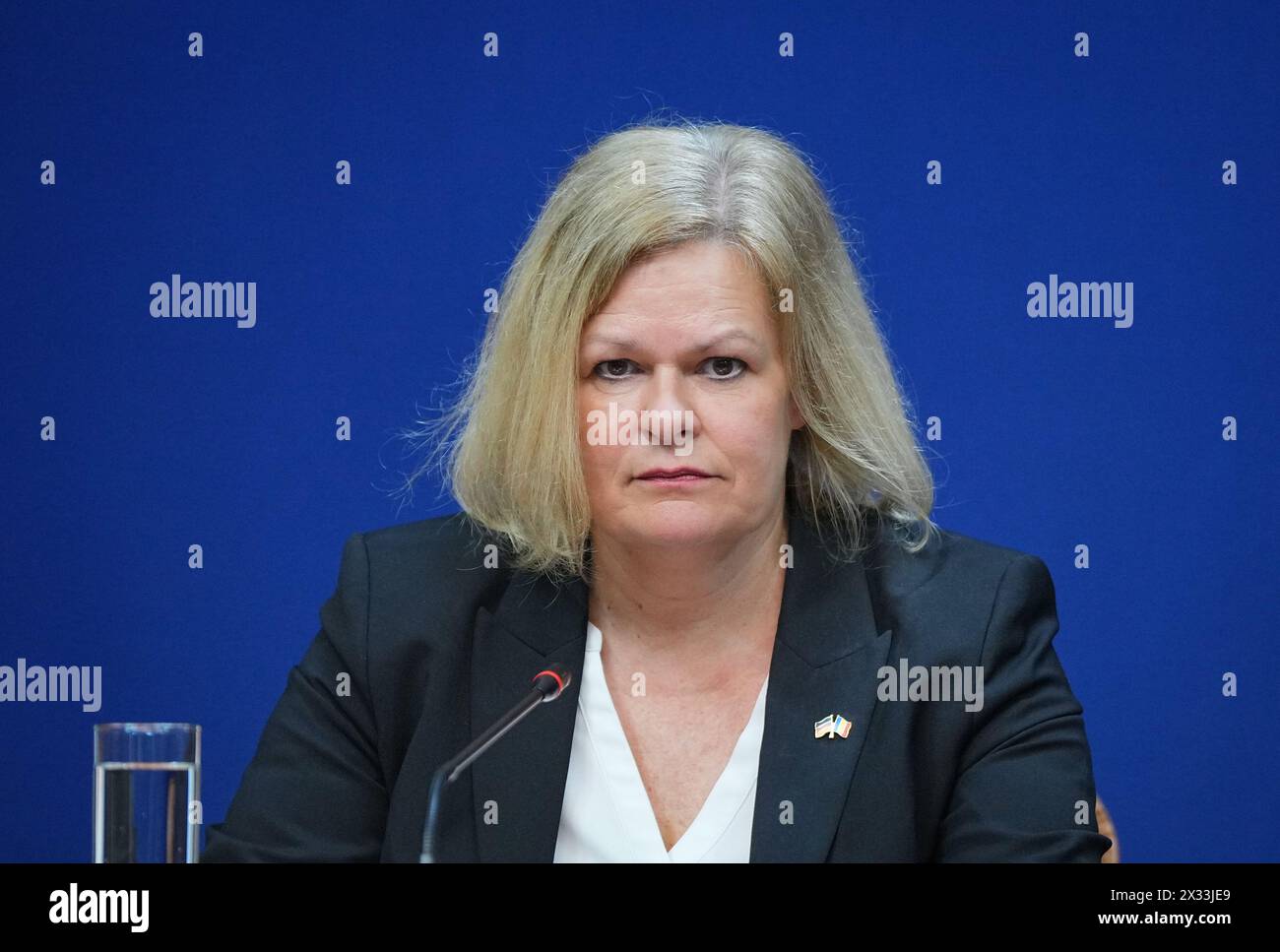 Bukarest, Romania. 16th Apr, 2024. Nancy Faeser (SPD), Federal Minister ...