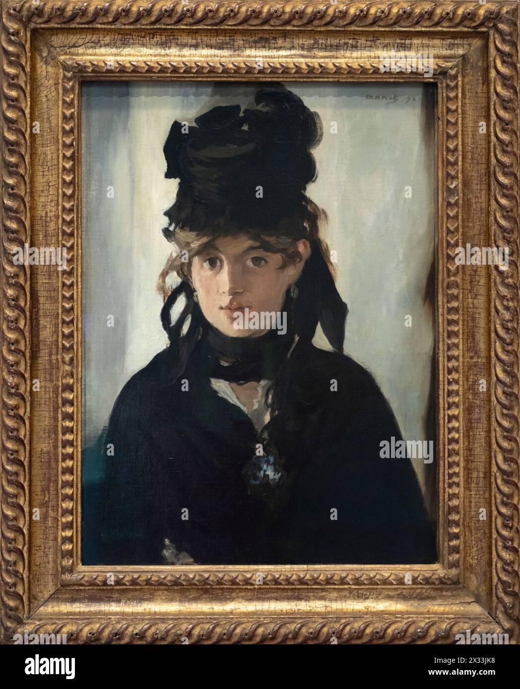 Paris, France - 04 12 2024: Orsay Museum. Berthe Morisot with a Bouquet ...