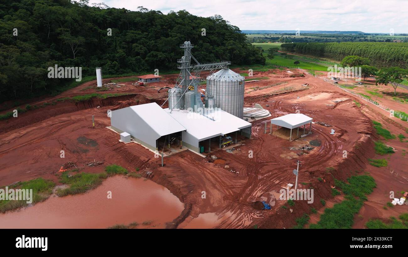 Itaja, Goias, Brazil 04 15 2024: agricultural industrial construction ...