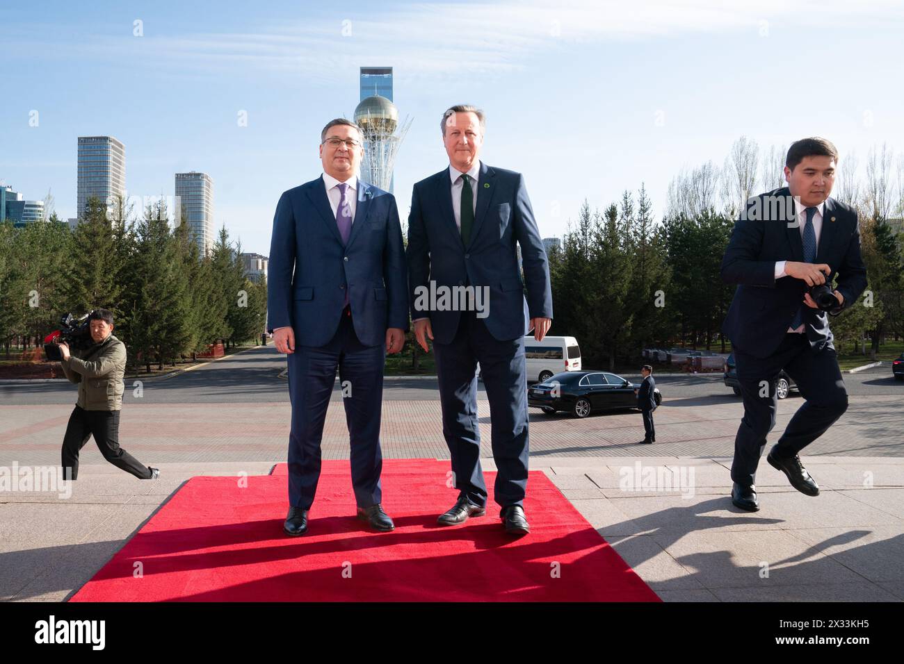 Foreign Secretary Lord David Cameron meets his Kazakh counterpart Murat ...