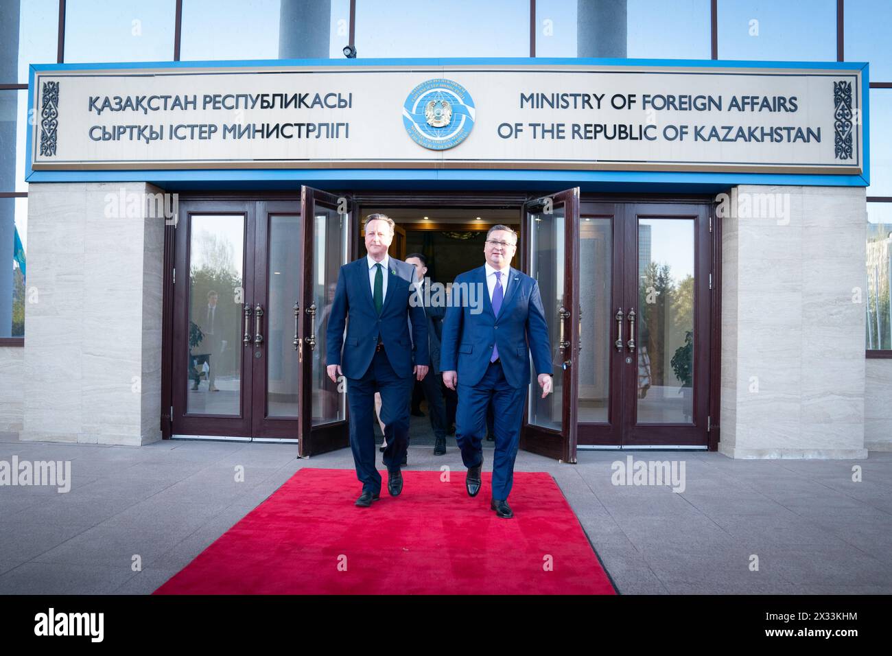 Foreign Secretary Lord David Cameron meets his Kazakh counterpart Murat ...