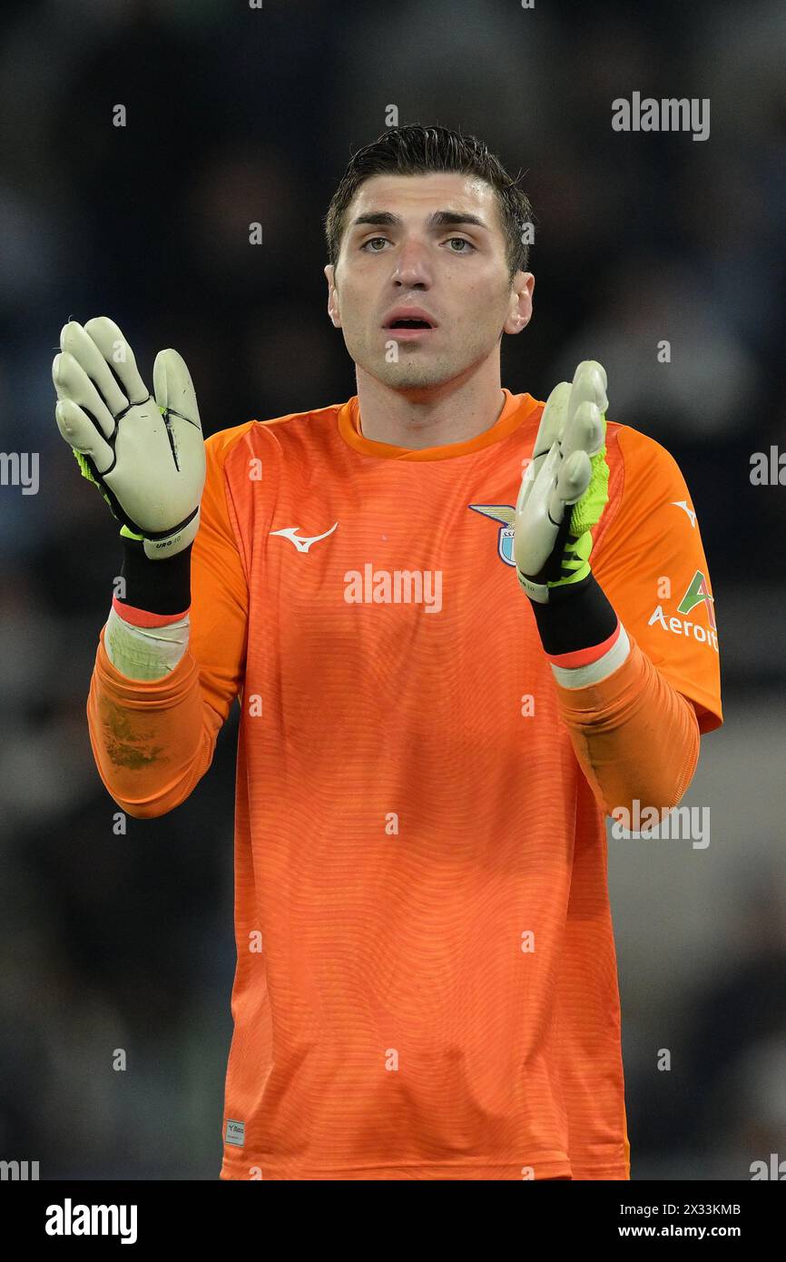 Roma, Italia. 23rd Apr, 2024. Lazio's goalkeeper Christos Mandas during ...