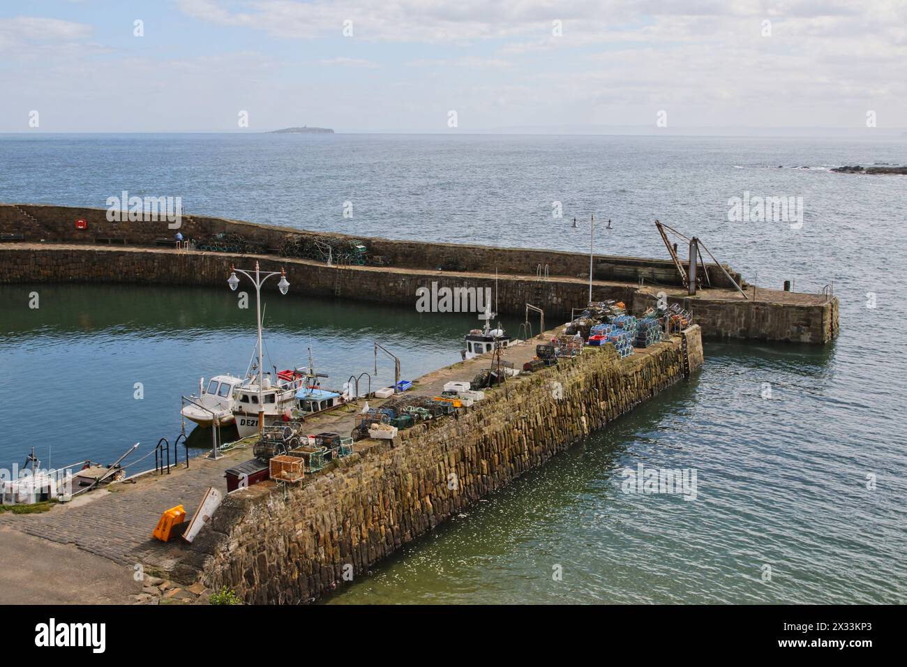 Elevated view of Crail harbour Fife Scotland April 2024 Stock Photo - Alamy