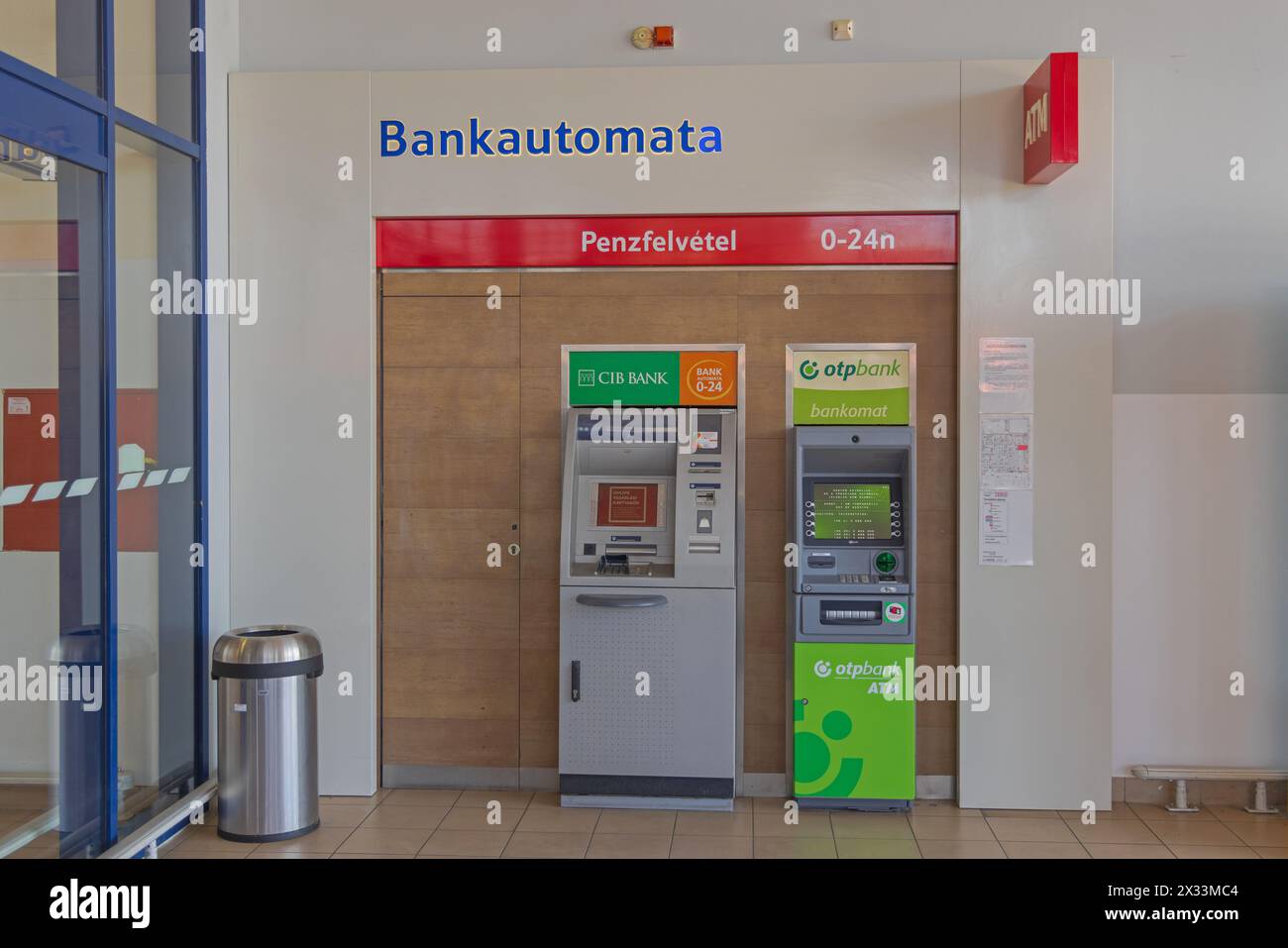 Szeged, Hungary - August 01, 2022: Atm Machines Otp Bank Cib Cash ...