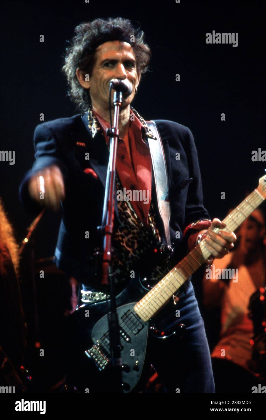 Keith Richards of the Rolling Stones in concert in 1992 Credit: mpiRR ...