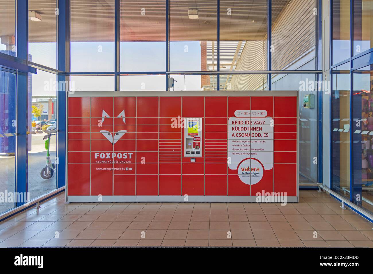 Szeged, Hungary - August 01, 2022: Large Locker Storage Box Fox Post ...