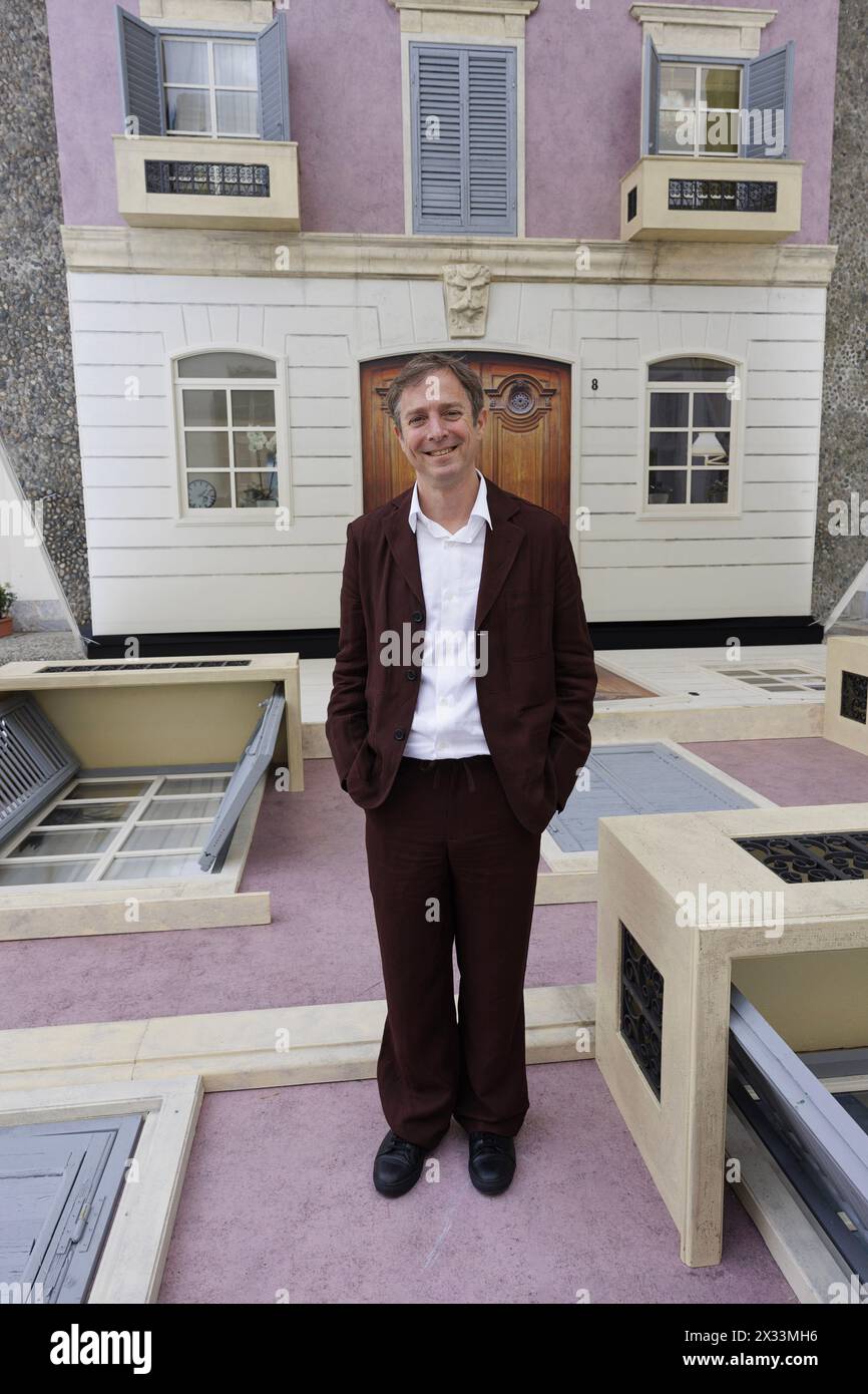 Portrait of Leandro Erlich (artist) in his artwork ‘Batiment’ at the ...