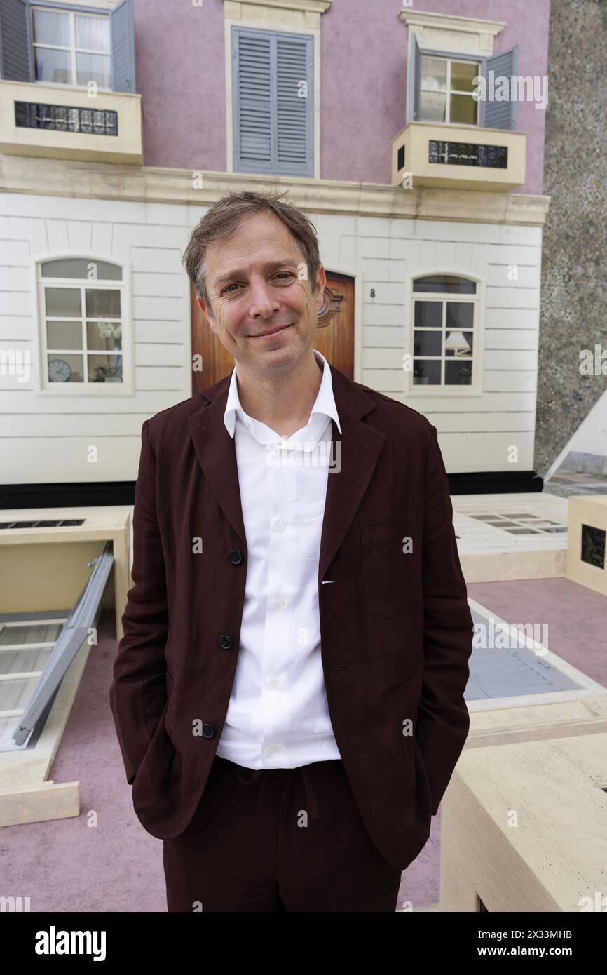 Portrait of Leandro Erlich (artist) in his artwork ‘Batiment’ at the ...