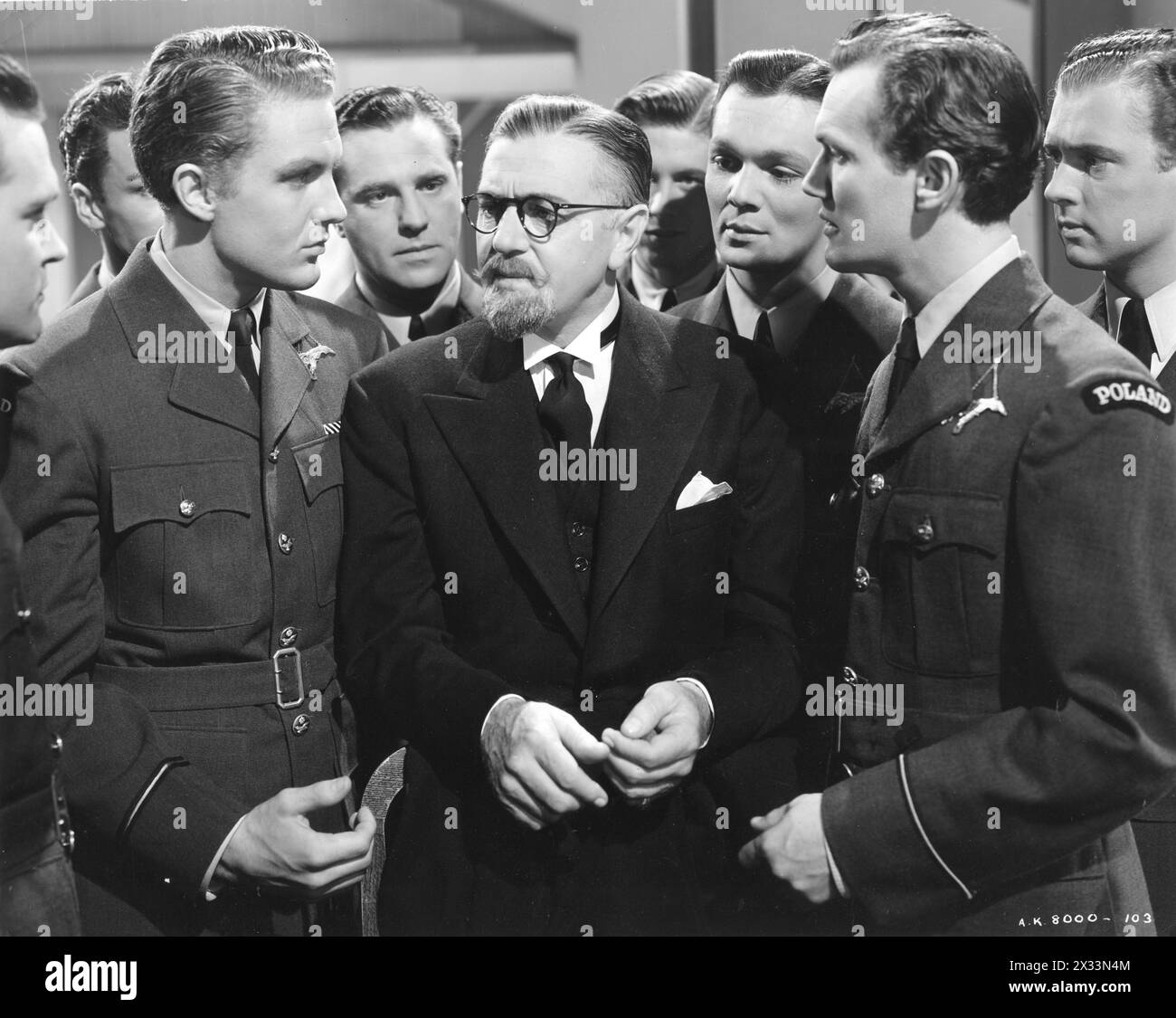 ROBERT STACK and STANLEY RIDGES in a scene from TO BE OR NOT TO BE 1942 ...