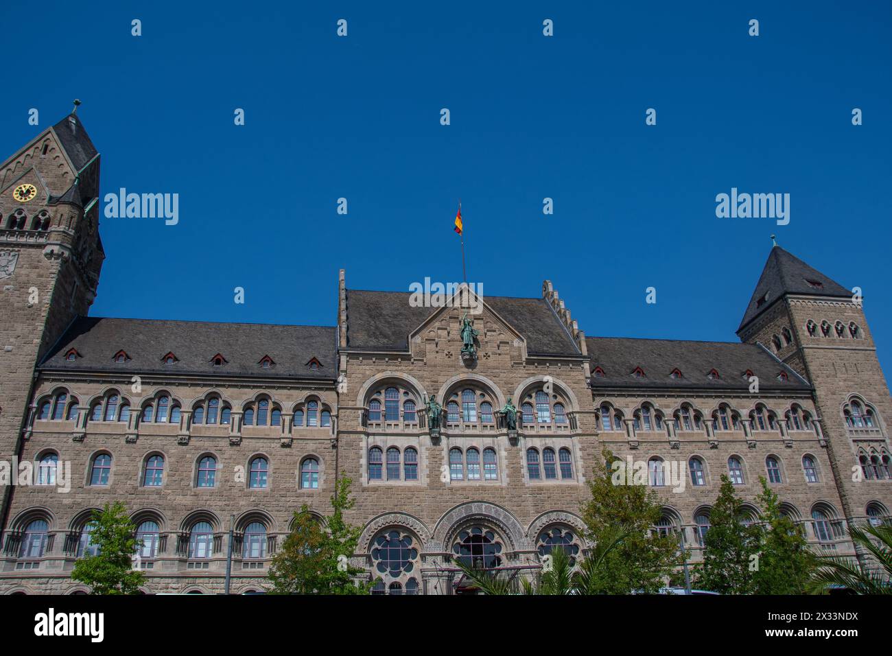 The Prussian government building in the Rhine complex in Koblenz Stock ...