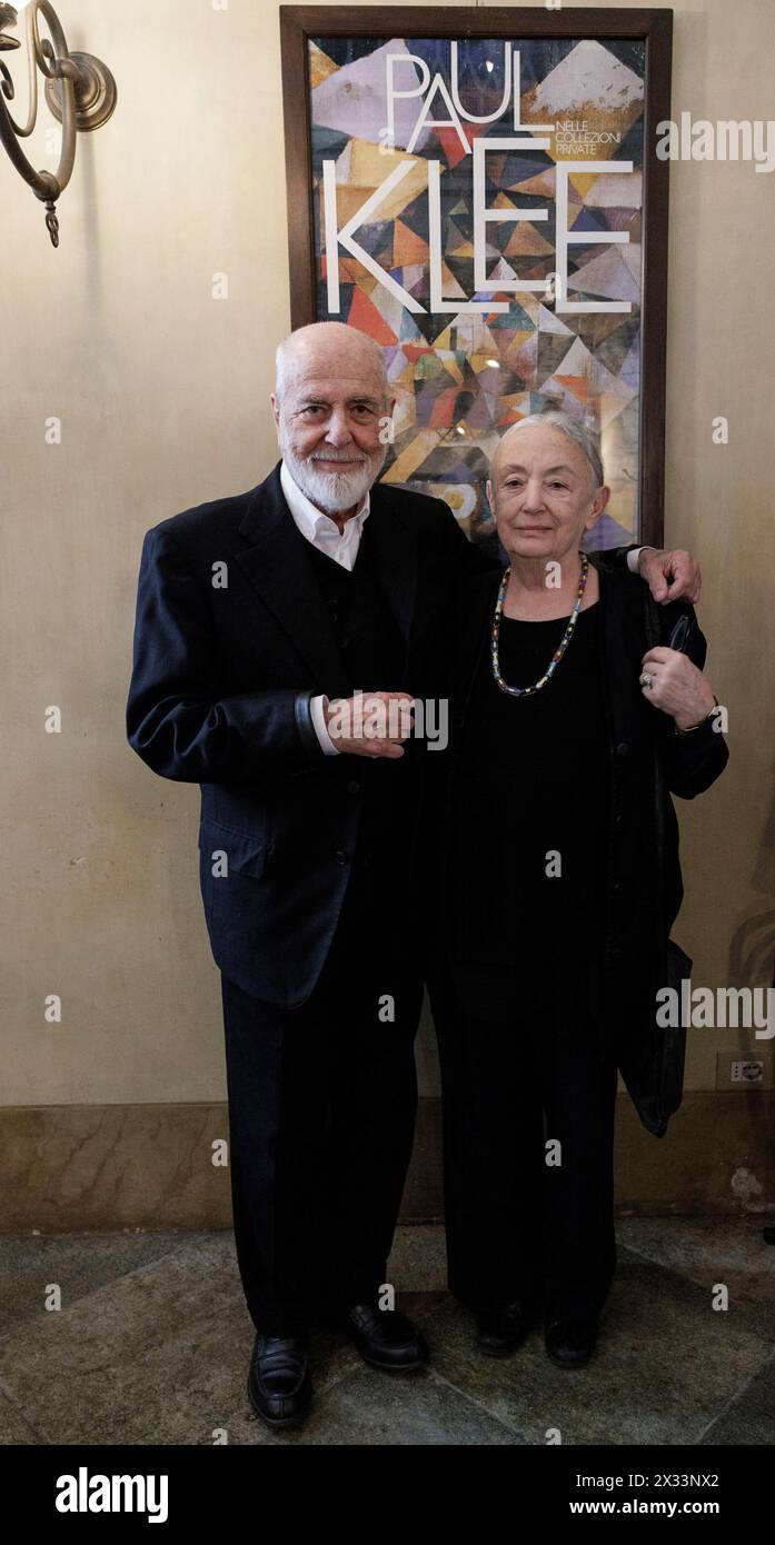 Portrait of Michelangelo Pistoletto and his wife Maria Pioppi at ...