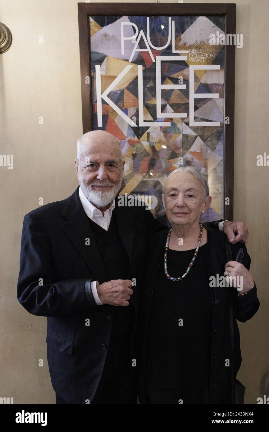Portrait of Michelangelo Pistoletto and his wife Maria Pioppi at ...