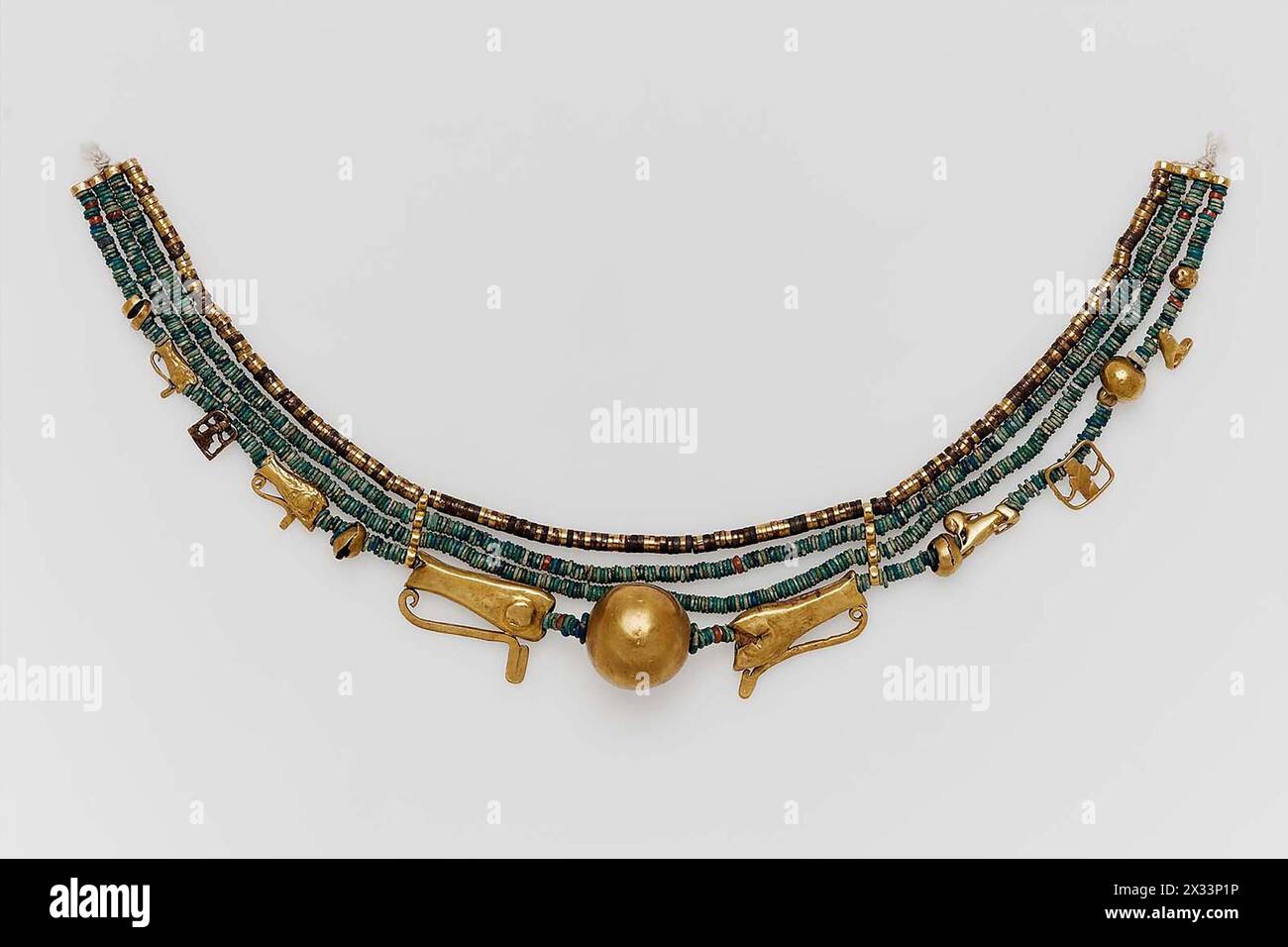 Beaded collar with amulets EgyptianMiddle Kingdom, Dynasty 11–132061 ...