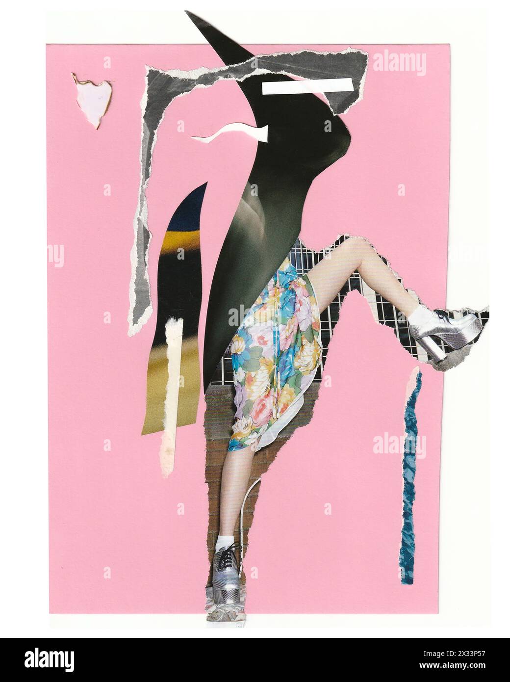 Paper background pink rip Cut Out Stock Images & Pictures - Alamy