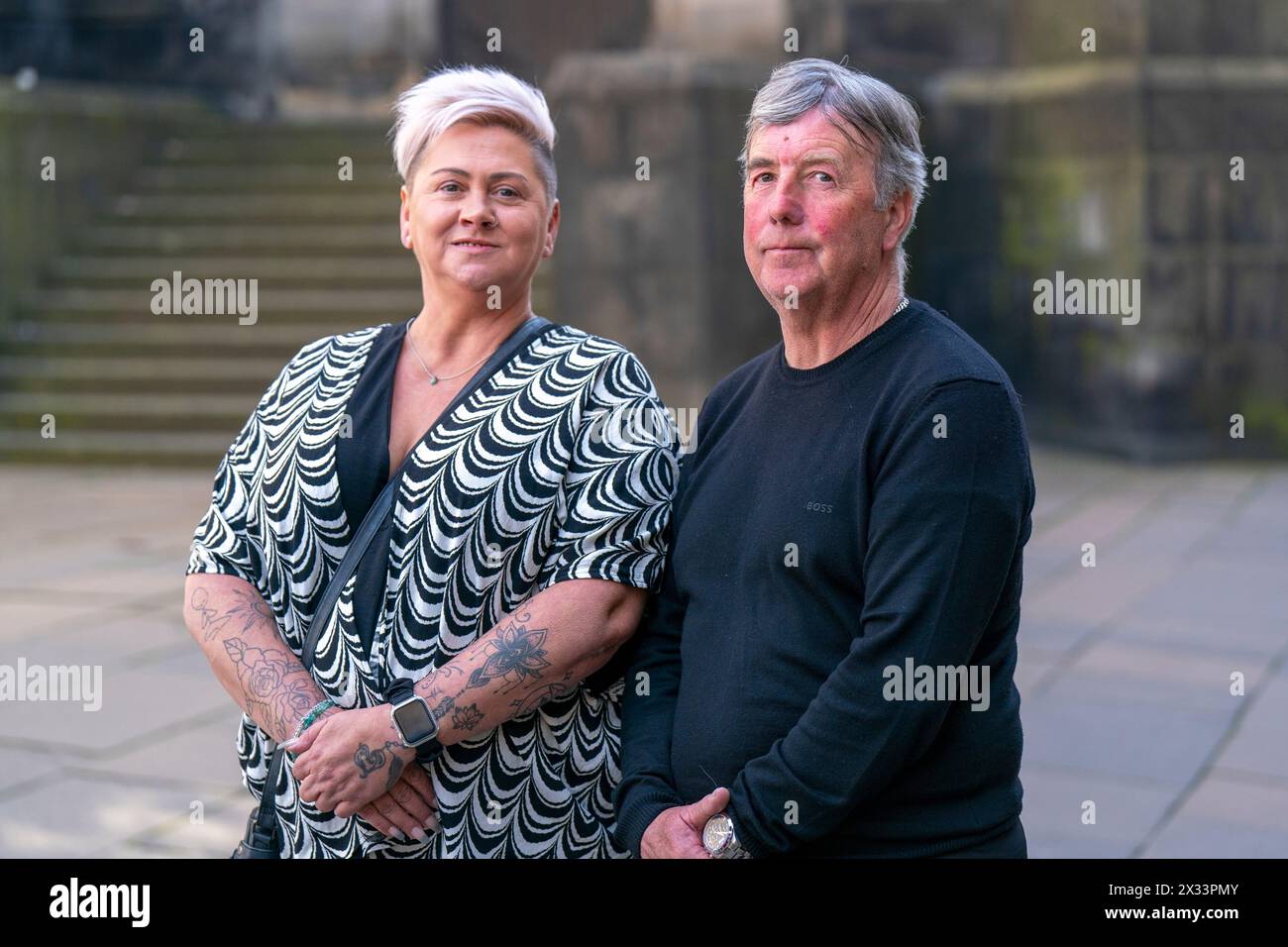 David Lorimer, husband of the late Caren Lorimer, with his niece Joanne ...