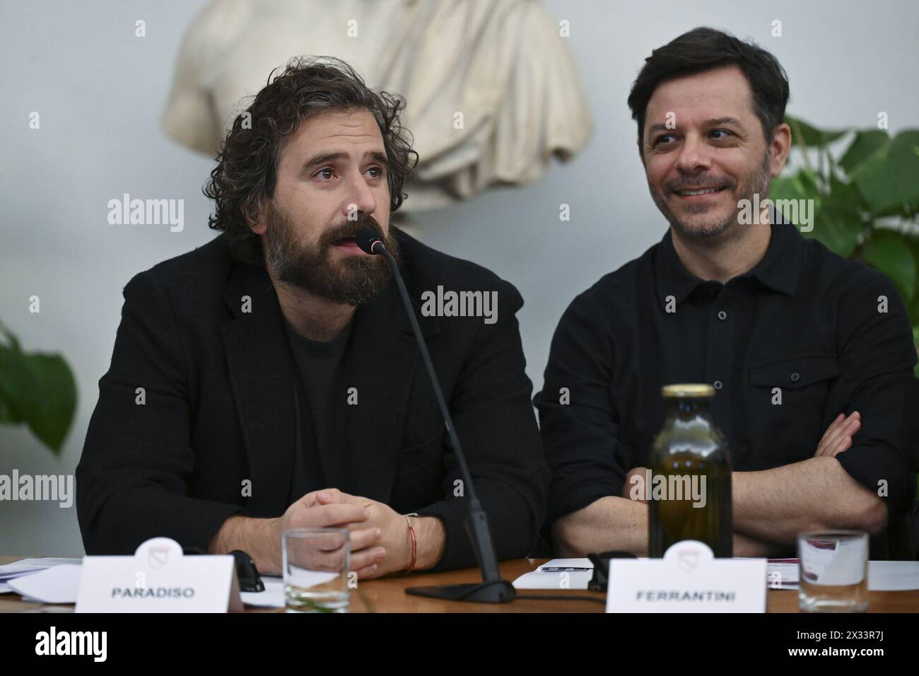 Rome, Italy. 24th Apr, 2024. Tommaso Paradiso and Pier Ferrantini ...