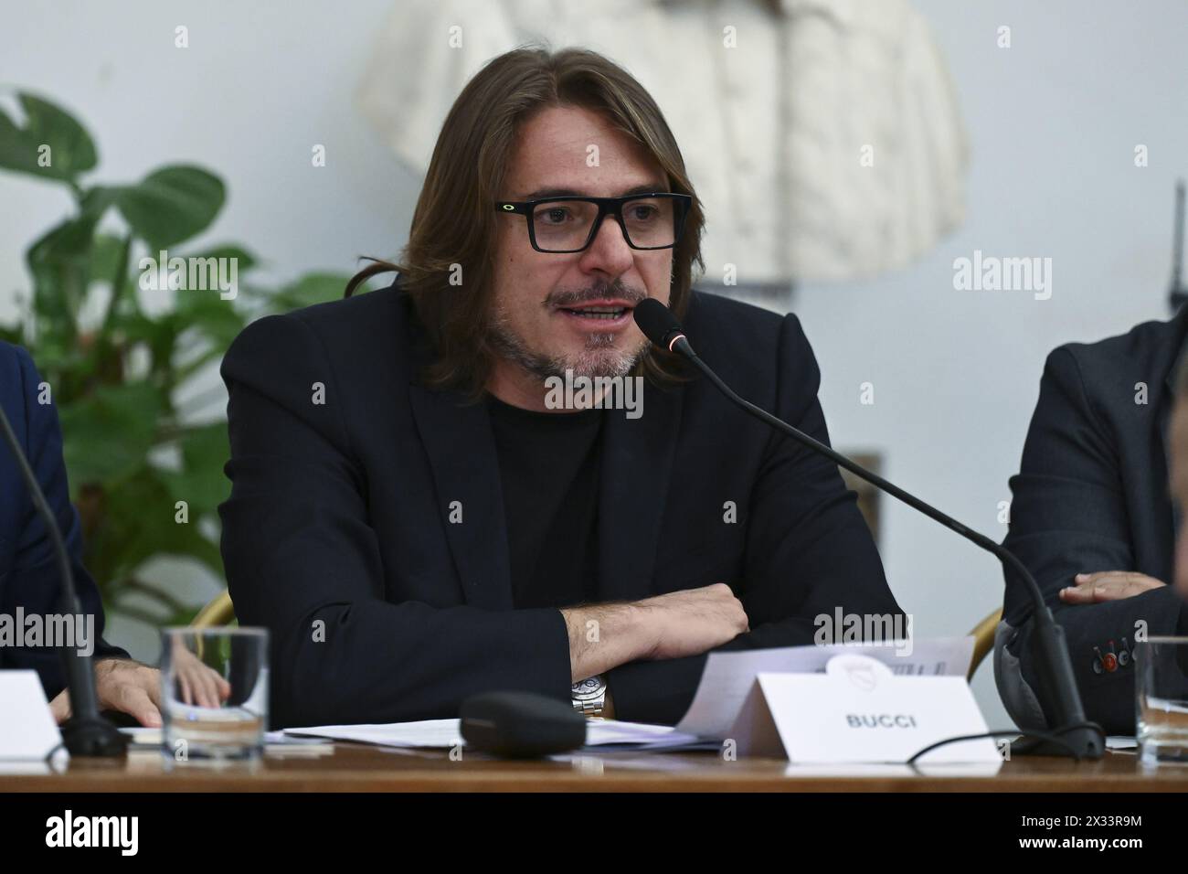 Rome, Italy. 24th Apr, 2024. Maxmiliano Bucci during the press ...