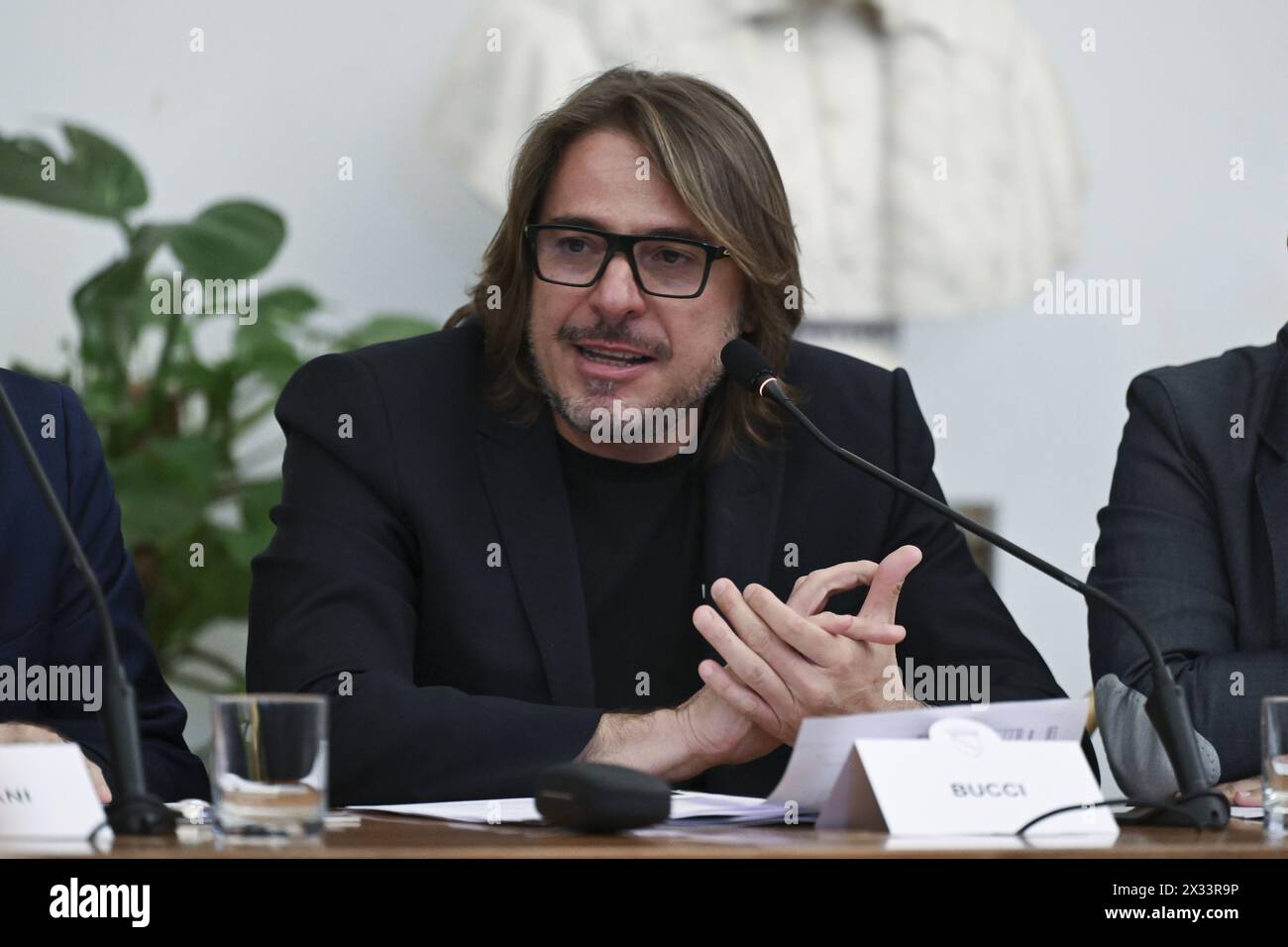 Rome, Italy. 24th Apr, 2024. Maxmiliano Bucci during the press ...