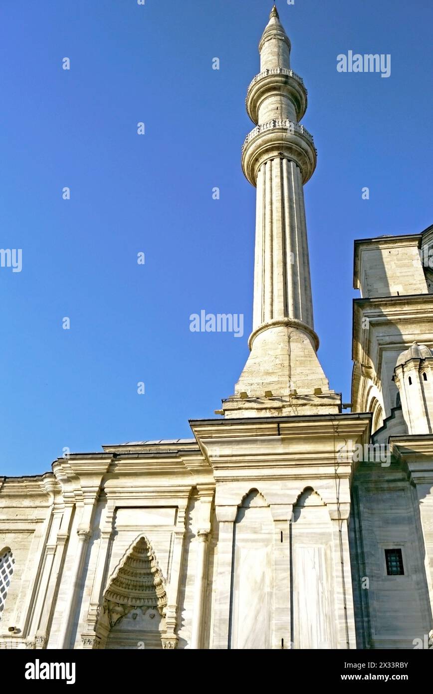 Fragment of the Nuruosmaniye Mosque and its minaret - exterior of the ...