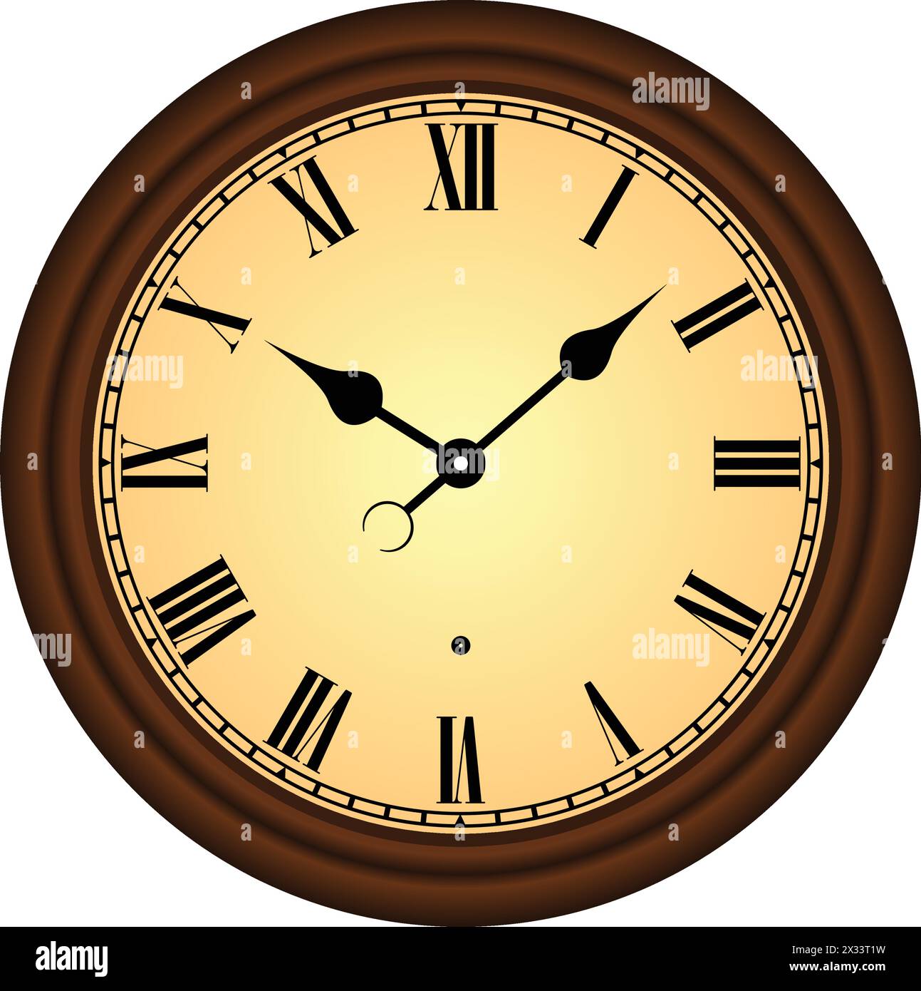 simple classic station wall clock with roman numerals vector isolated ...