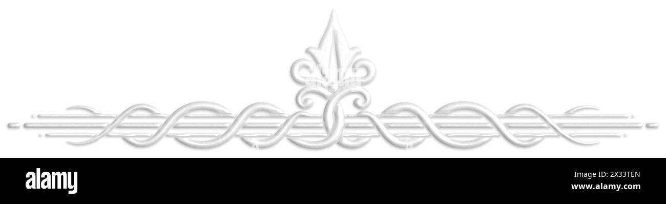 Art Deco style illustration creating a border with interlocking lines ...