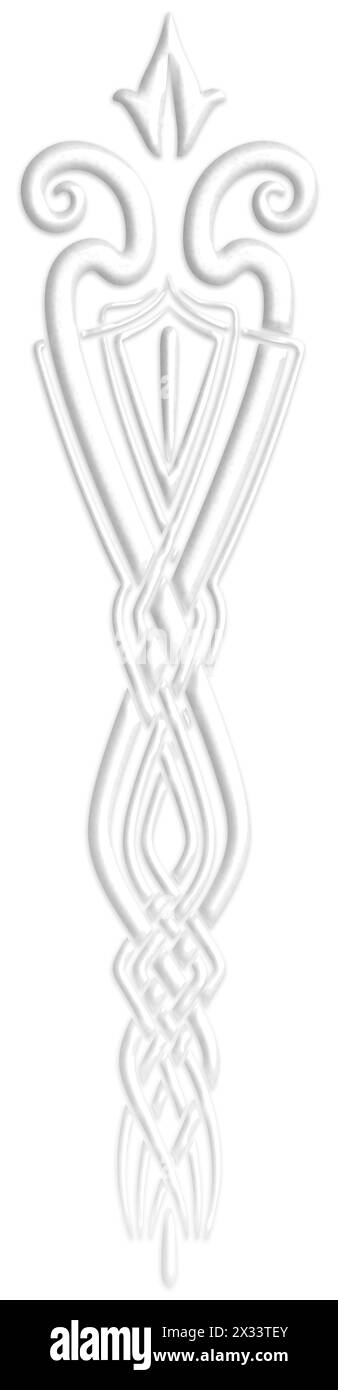 Art Deco style illustration creating a border with interlocking lines ...