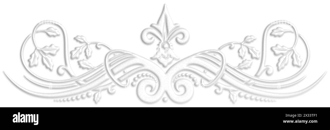 Art Deco style illustration creating a border with oak leaves that look ...