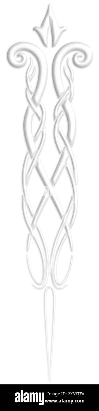 Art Deco style illustration creating a border with interlocking lines ...