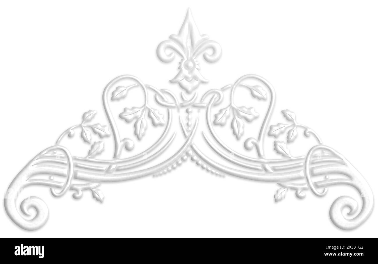 Art Deco style illustration creating a border with oak leaves that look ...