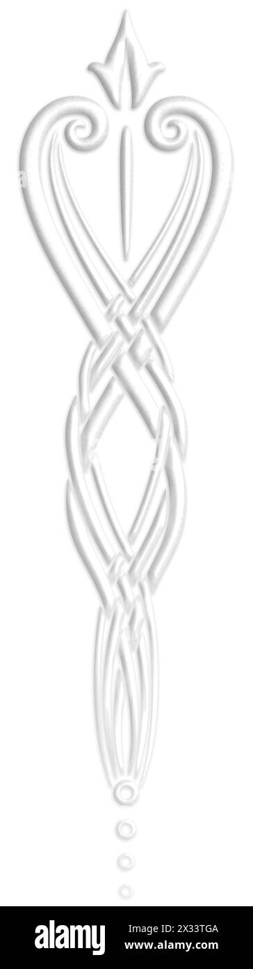 Art Deco style illustration creating a border with interlocking lines ...