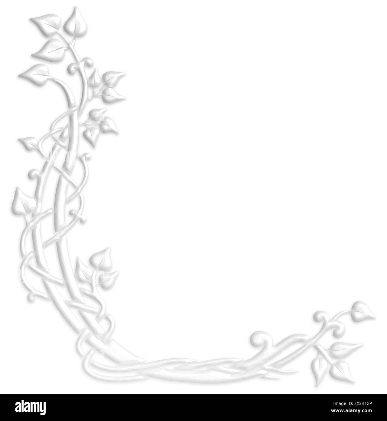 Art Deco style illustration creating a border with leaves that look ...