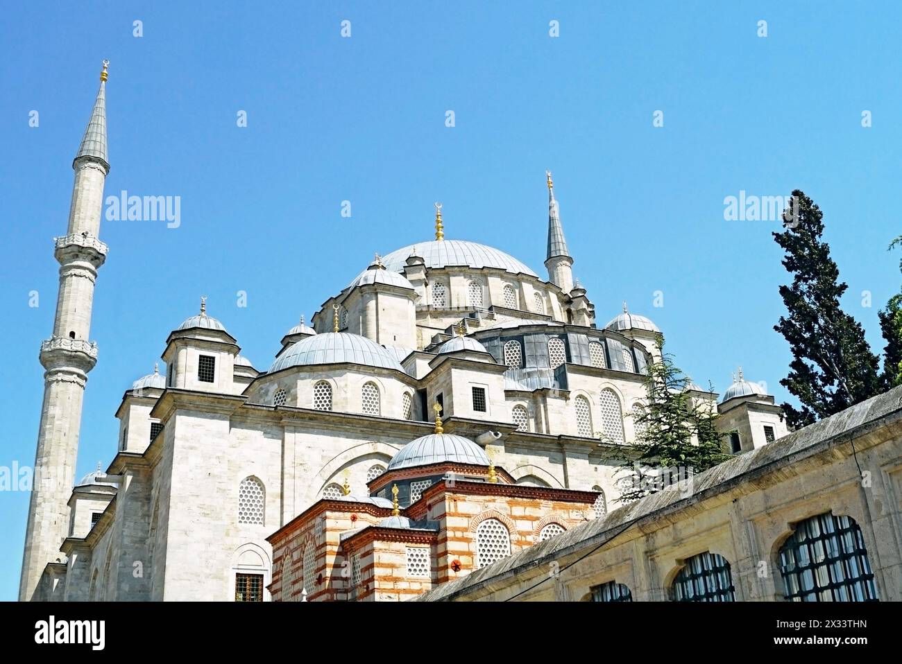 Exterior view of the Fatih Mosque - a historical, religious and ...