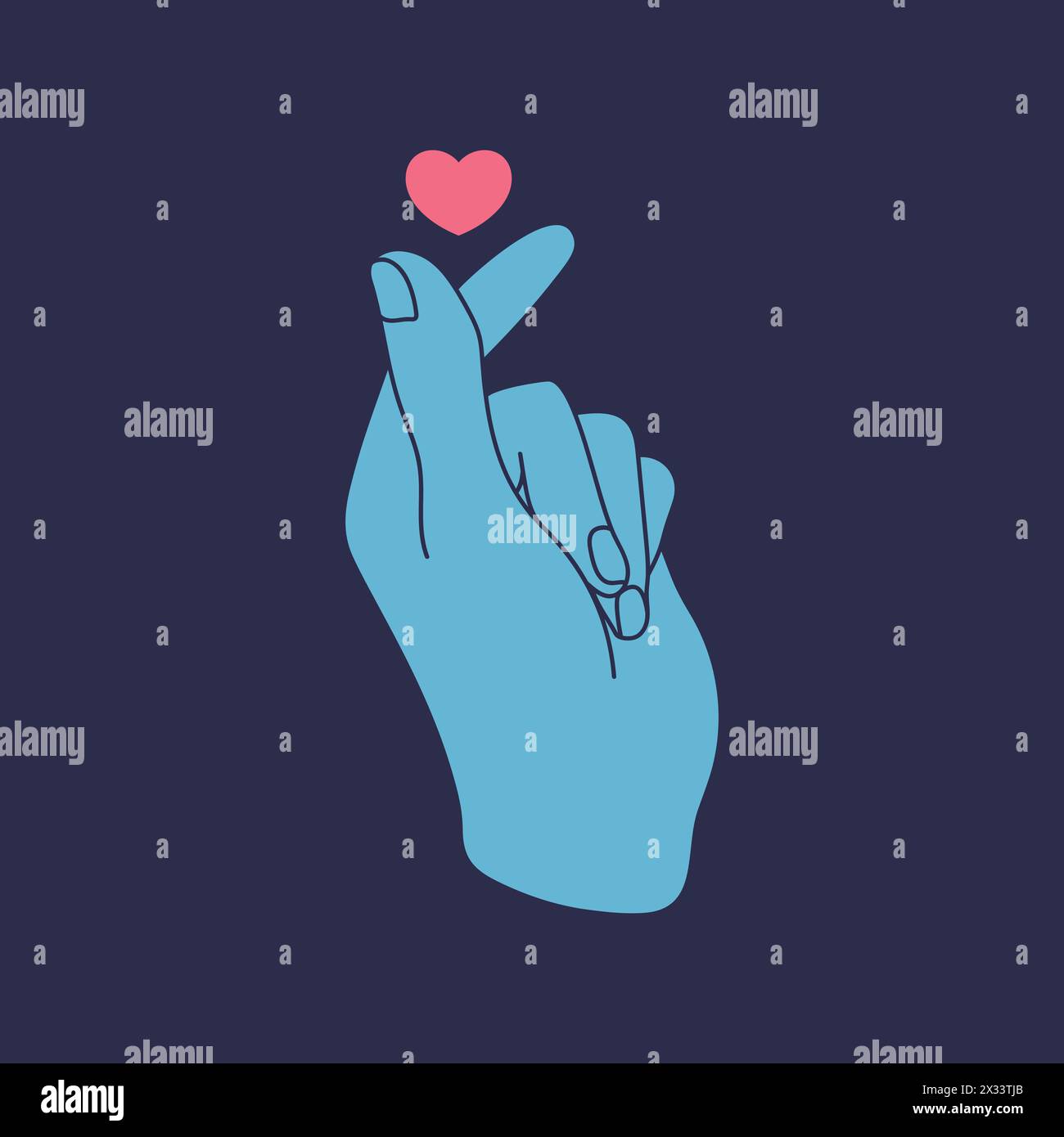 Human hand making sign of love and heart. Gesture of giving love or ...