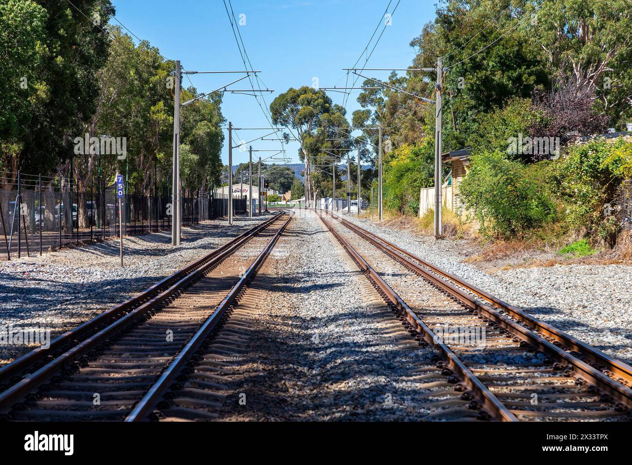 Railway line running through Guildford, Western Australia Stock Photo ...