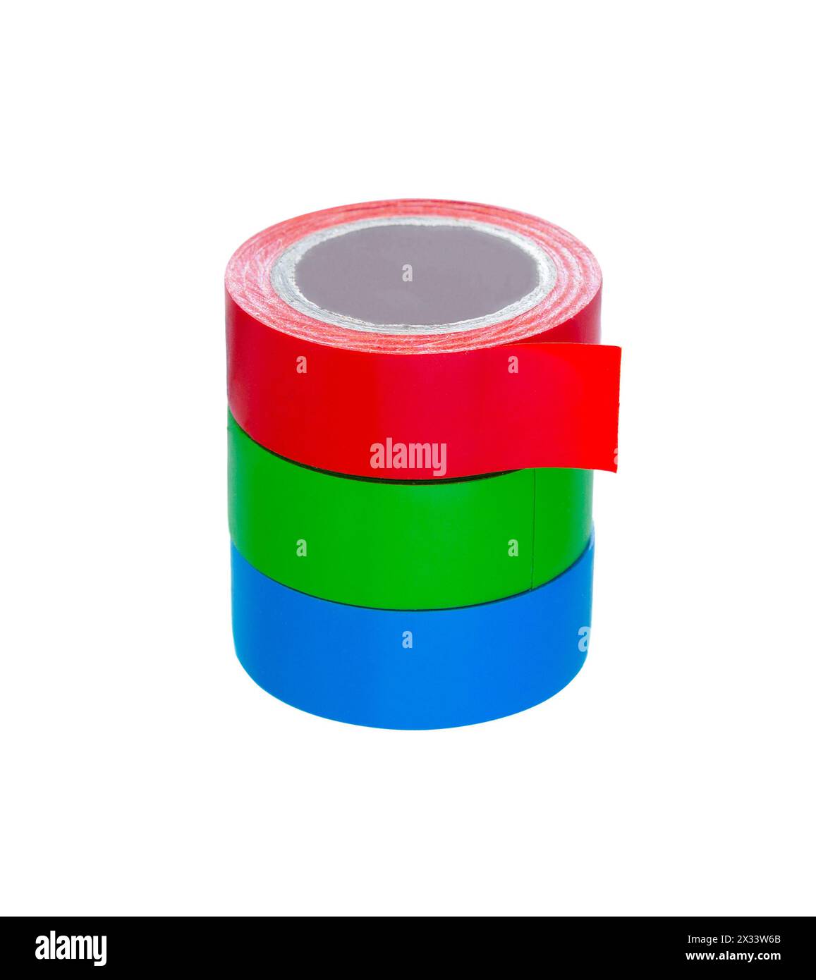 Insulating Tape isolated on white background. Set of different colors ...