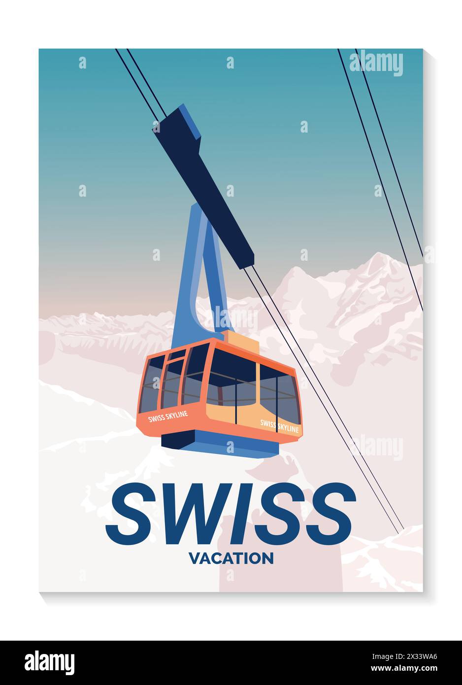 Swiss tourism poster design Stock Vector Images - Alamy