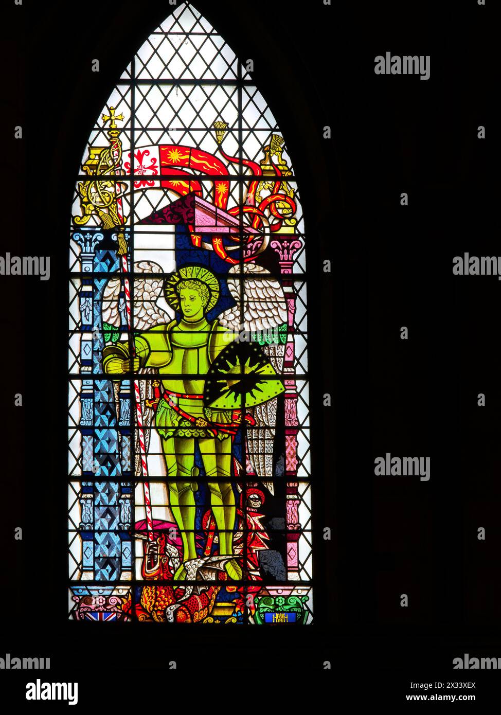 The Archangel Michael defeats the devil Satan and expels him from ...