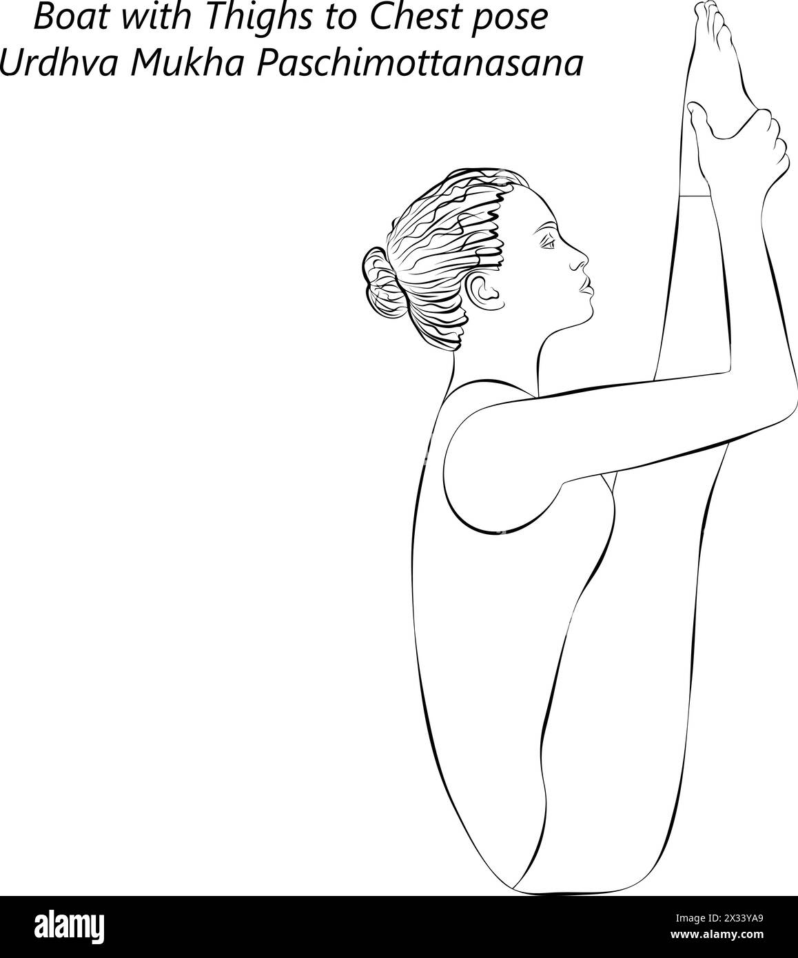 Paschimottanasana Drawing