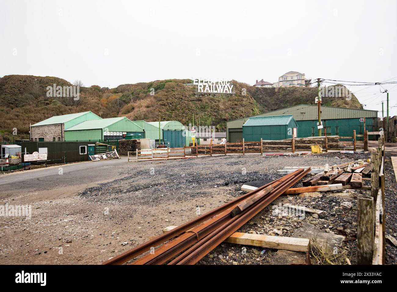 Te Electric Railway at Douglas ,isle f Man. Note Douglas has its own ...