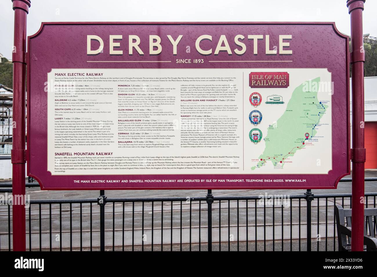 Derby Castle, the terminus for the horse-drawn tram facility at Douglas ...