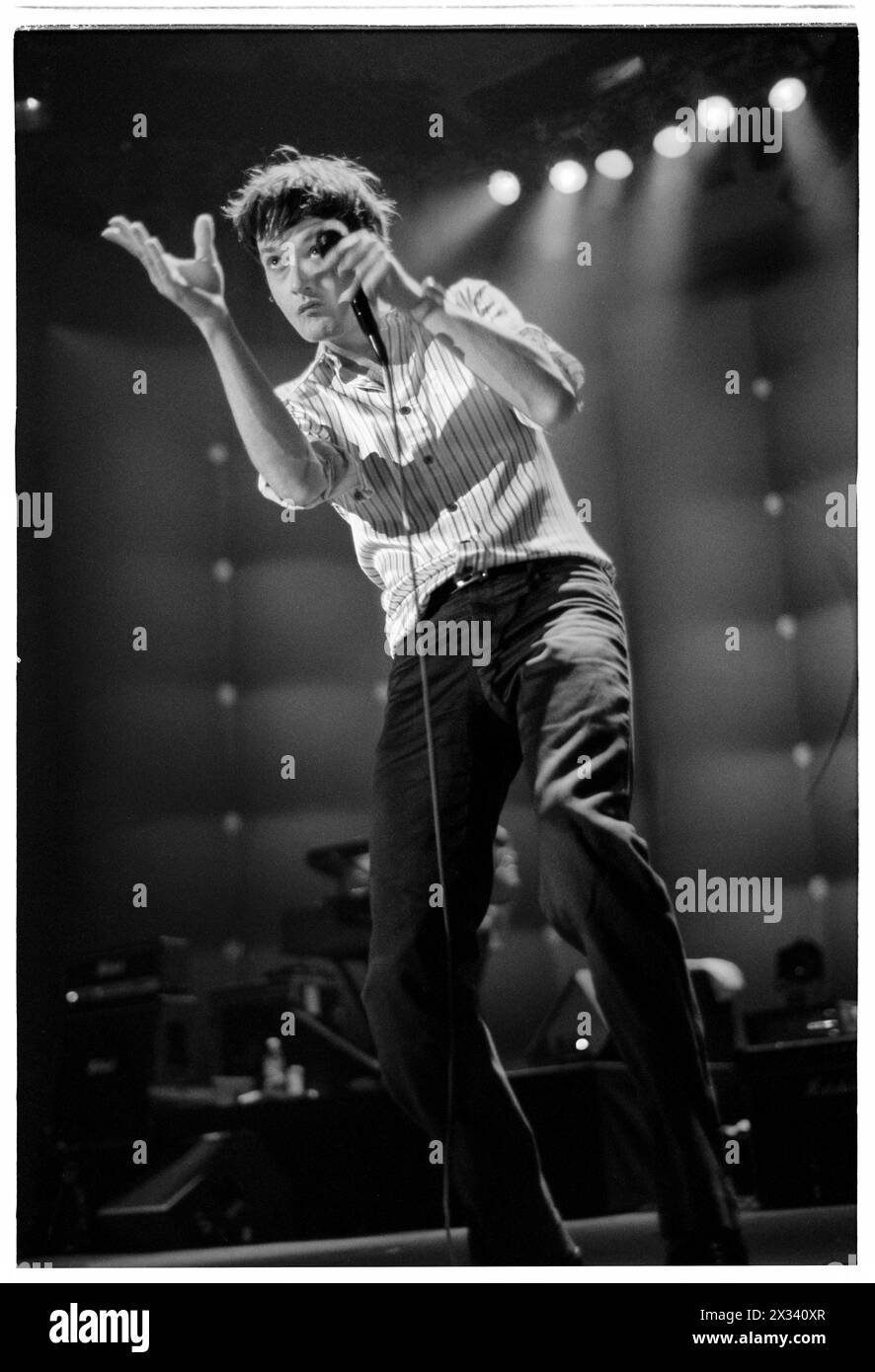 JARVIS COCKER, DIFFERENT CLASS TOUR, 1996: Jarvis Cocker of the band Pulp playing at Cardiff ...