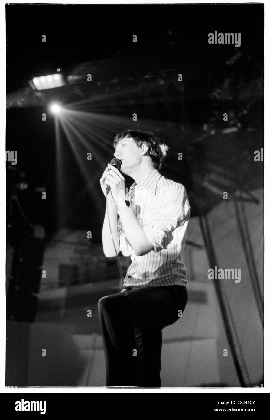 JARVIS COCKER, DIFFERENT CLASS TOUR, 1996: Jarvis Cocker of the band Pulp playing at Cardiff ...