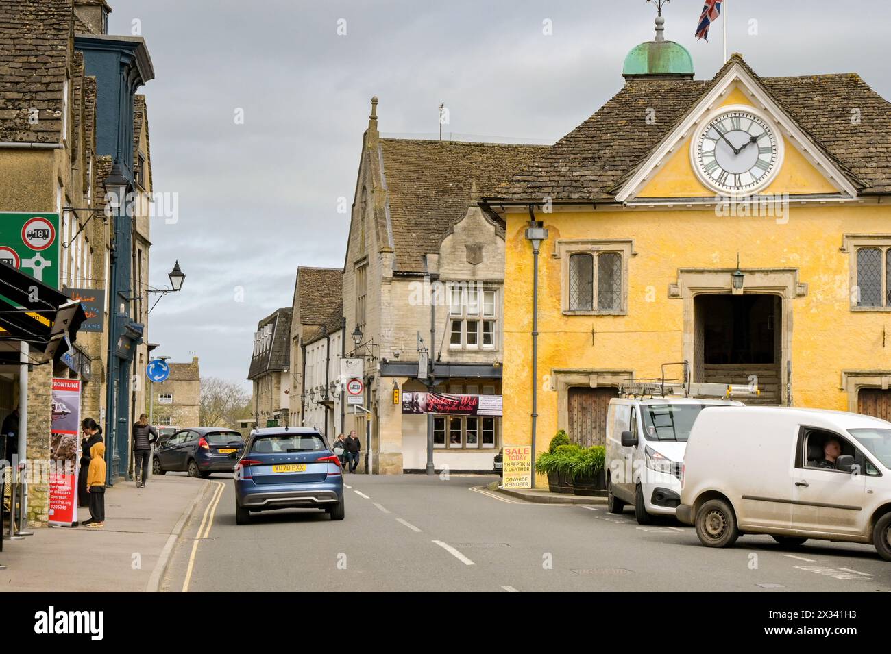 Tetbury, Gloucestershire, England, UK - 13 April 2024: Town centre and ...