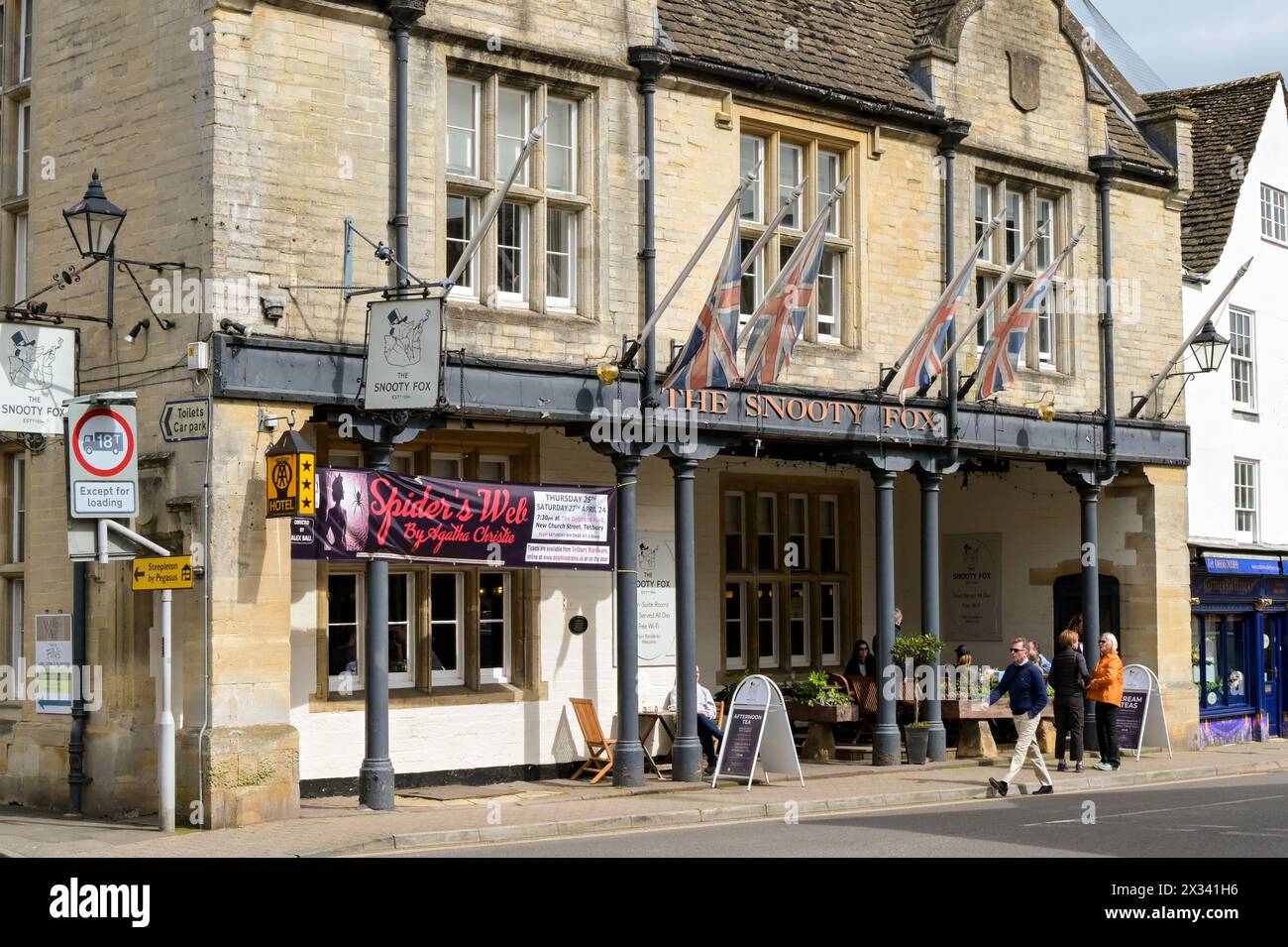 Tetbury, Gloucestershire, England, UK - 13 April 2024: Front exterior ...