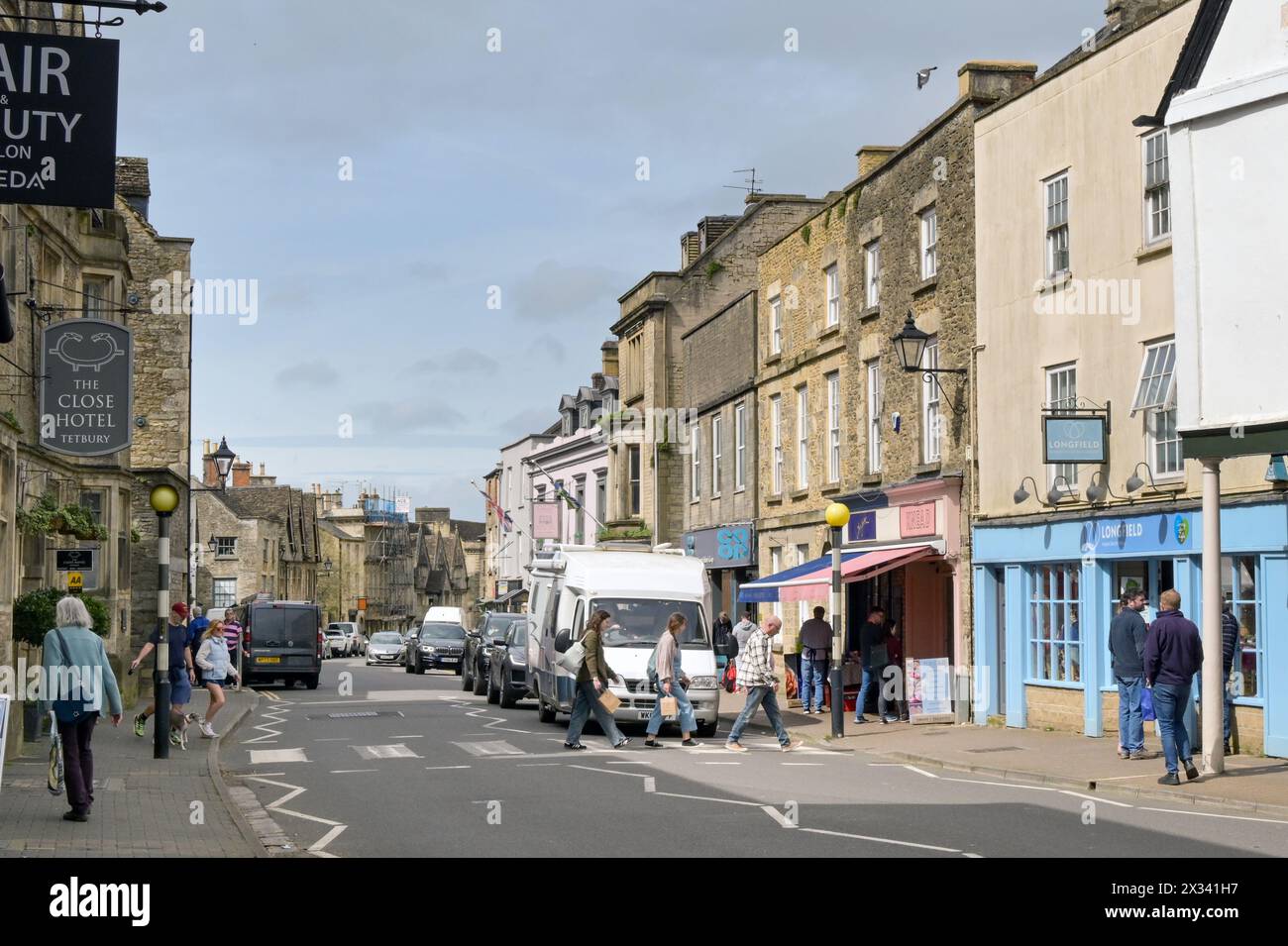 Tetbury, Gloucestershire, England, UK - 13 April 2024: Visitors to the ...