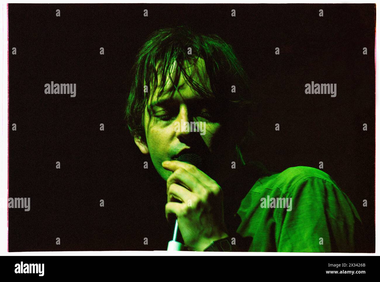 JARVIS COCKER, PULP, 2001: Jarvis Cocker of Pulp band playing live at Homelands Festival in ...