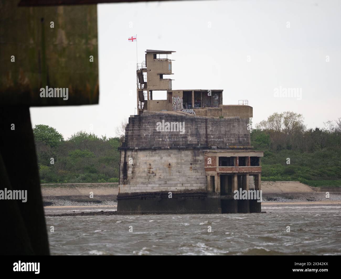 Sheerness, Kent, UK. 24th Apr, 2024. Iconic gun tower 'No 1 The Thames ...