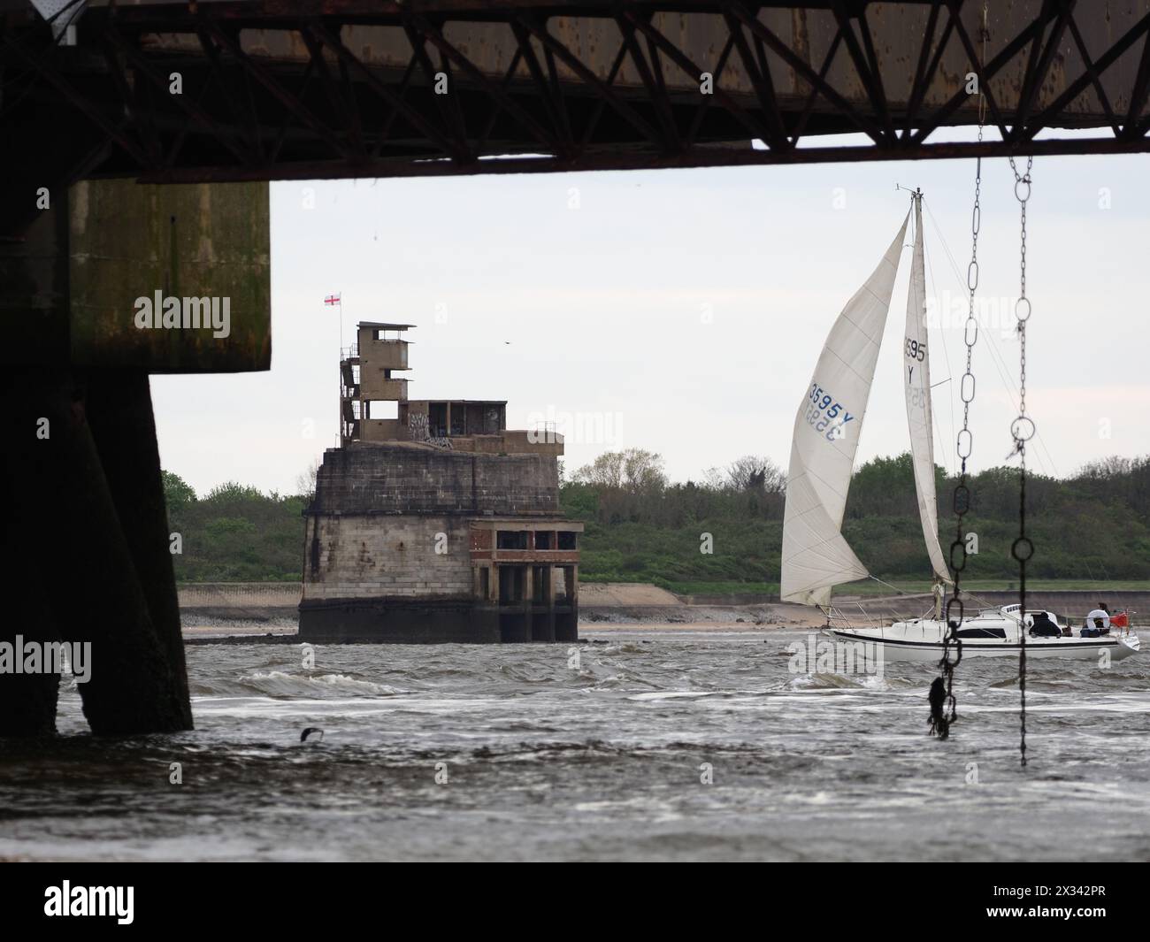 Sheerness, Kent, UK. 24th Apr, 2024. Iconic gun tower 'No 1 The Thames ...
